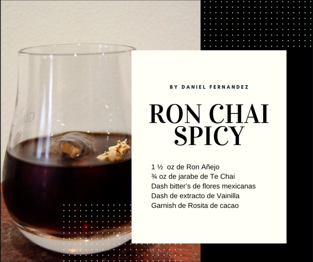 Cocktail con ron | Ron Chai Spicy - Leche con tuna