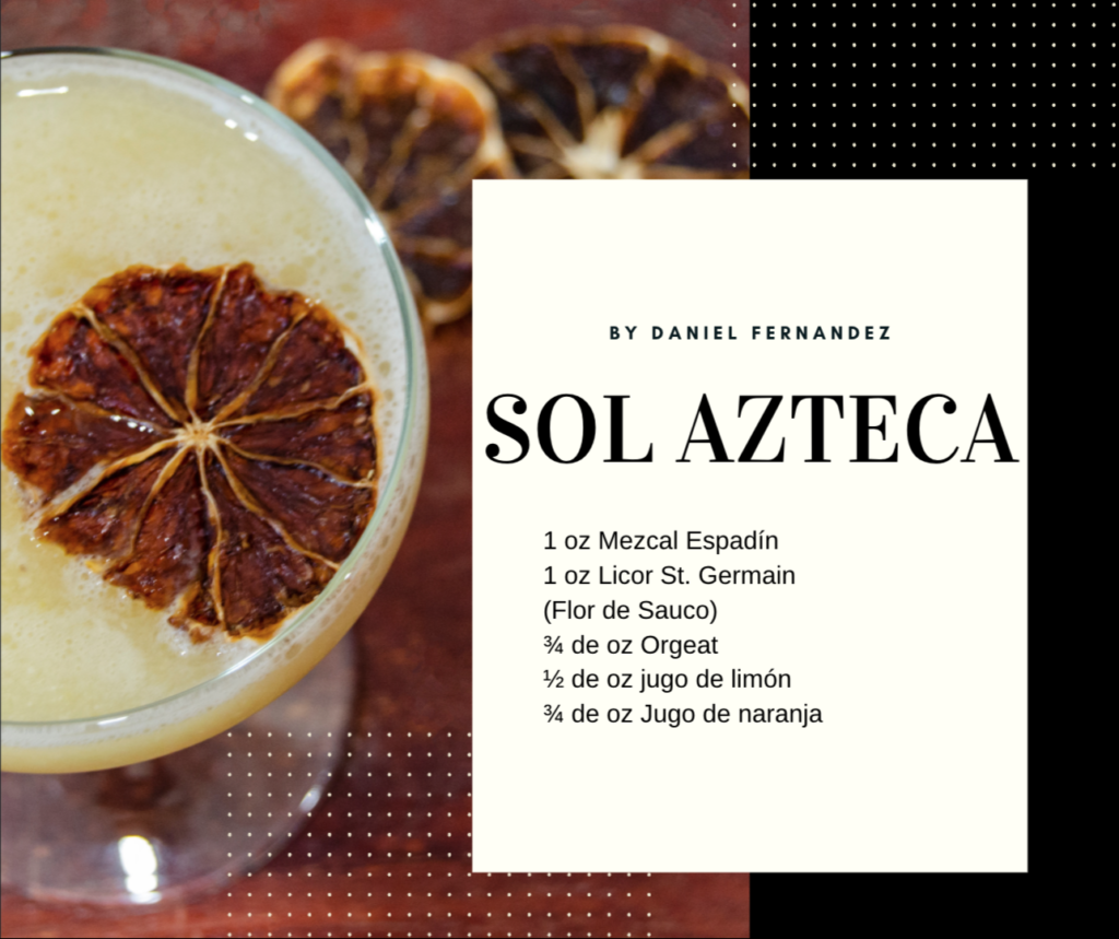 Sol azteca | Coctel con mezcal espadín - Leche con tuna